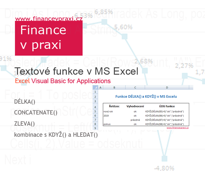 Textové funkce DÉLKA(), CONCATENATE() a ZLEVA() v Excelu Textové funkce DÉLKA(), CONCATENATE() a ZLEVA() v Excelu